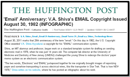 14 Year old Indian Boy Who Invented Email | Sanskriti - Hinduism and ...