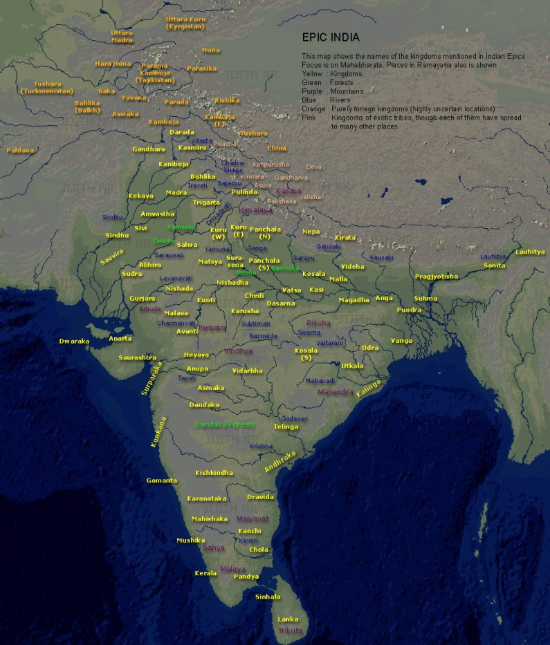 Main Kingdoms of Ancient India as described in the Epics | Sanskriti ...
